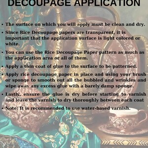Rice Decoupage Paper for Furniture | Large Decoupage Paper | 3 Size ...