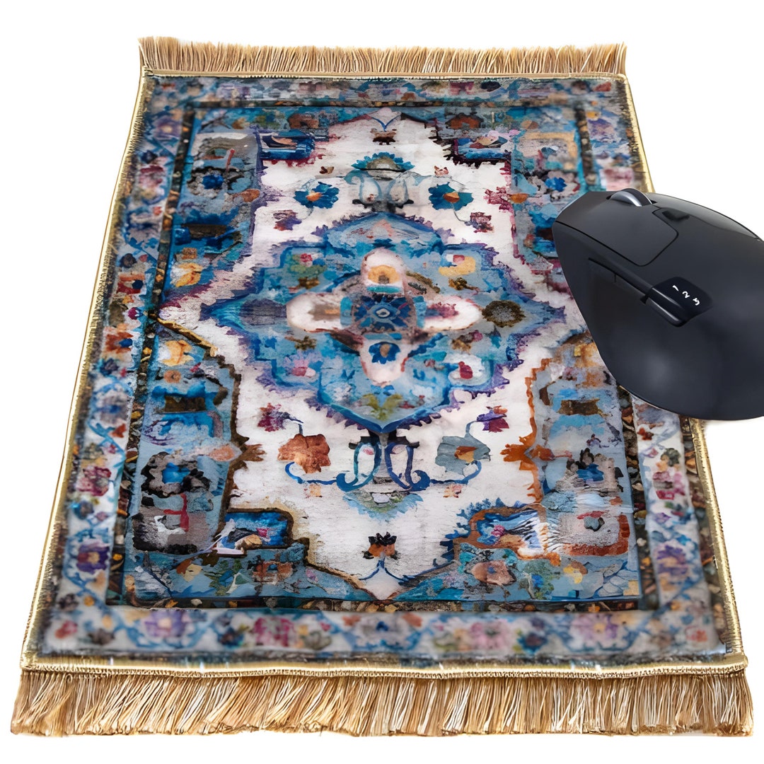 Beautiful Turkish Carpet Mouse Pad and Coaster Set, Persian Rug ...