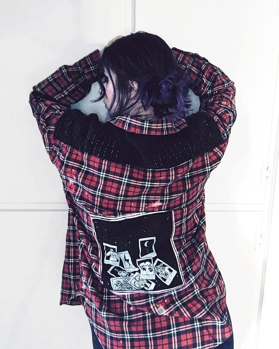 Snapxshot, Handmade Screen Printed Flannel, Repurposed Flannel, Thrift ...