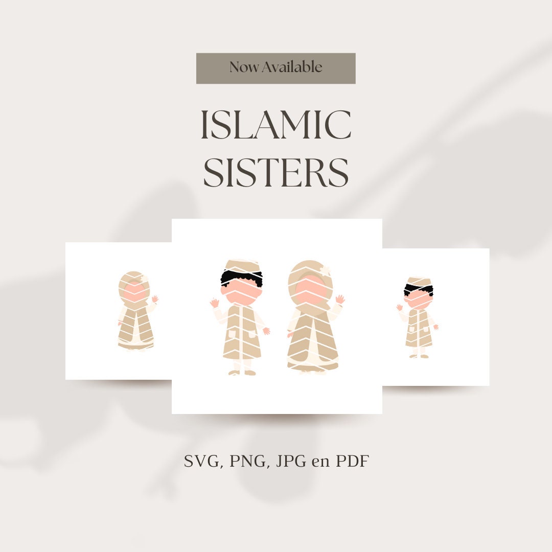 Islamic Svg Boy and Girl Without Face - Etsy