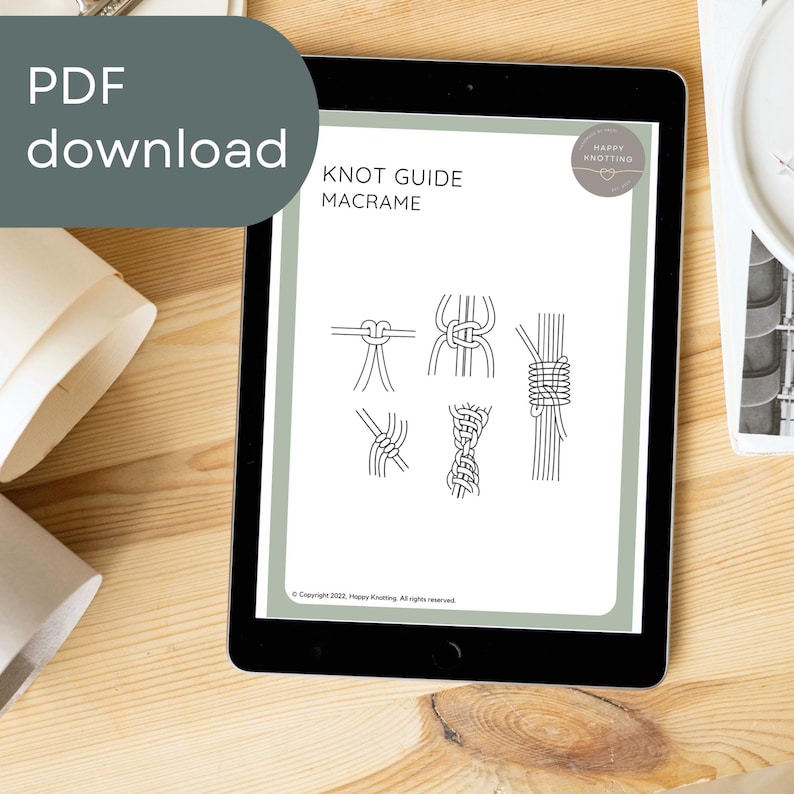 Macrame Knot Guide – Learn 6 Basic Knots (beginner Tutorial, PDF ...