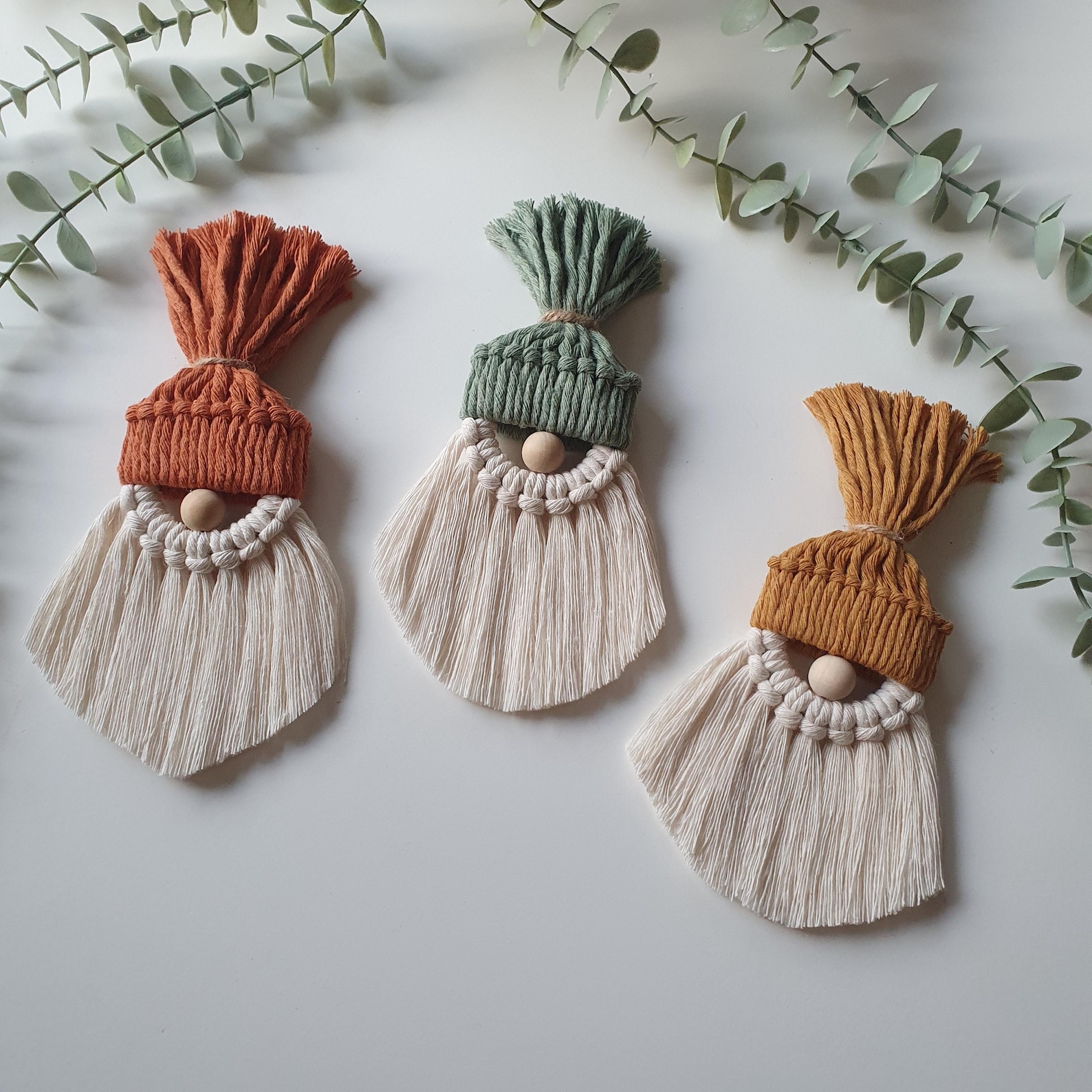 Macrame Tutorial: Santa Claus Ornament, PDF Pattern, Digital Download ...