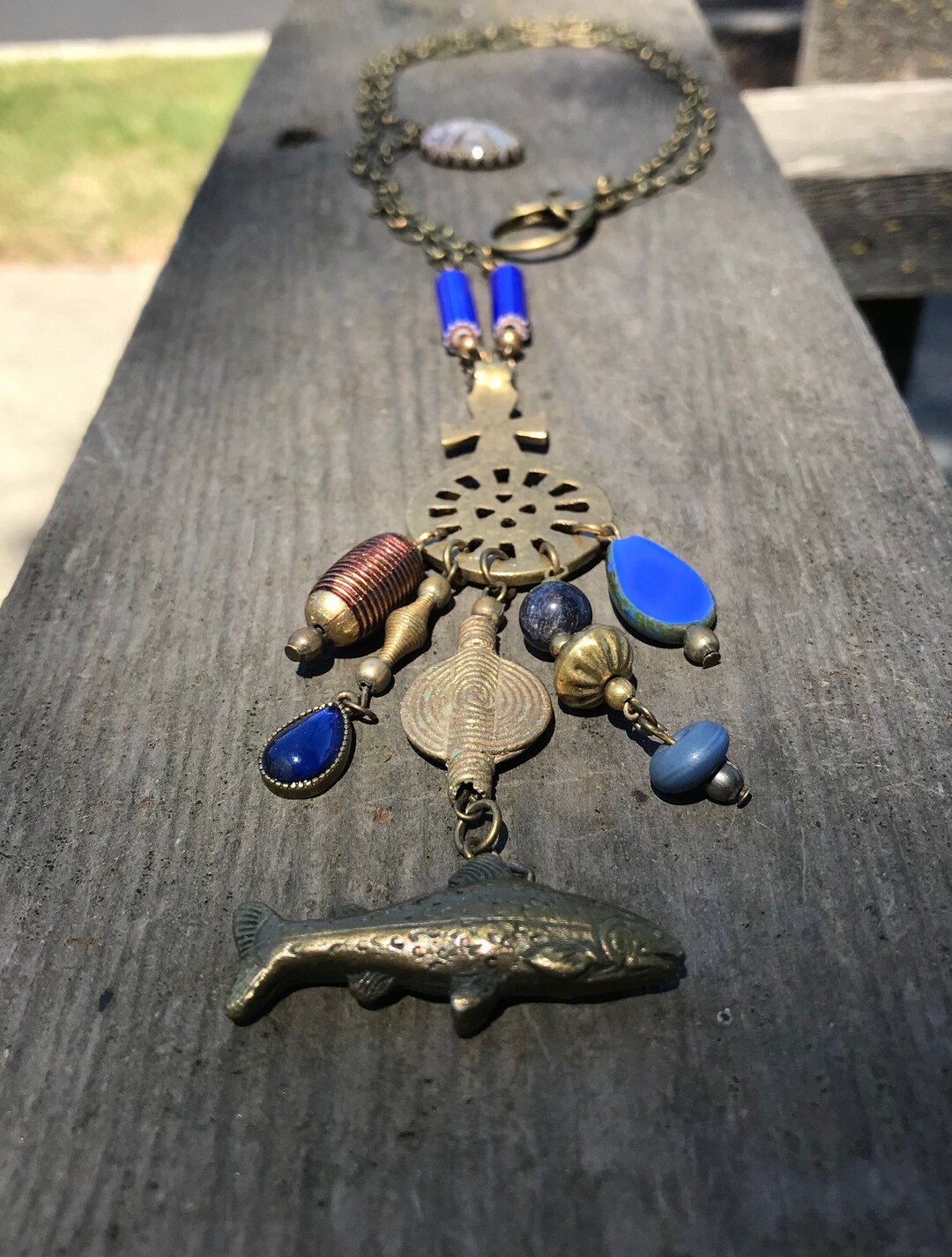Fisher of Men Pendant | Sacred Heart - Etsy