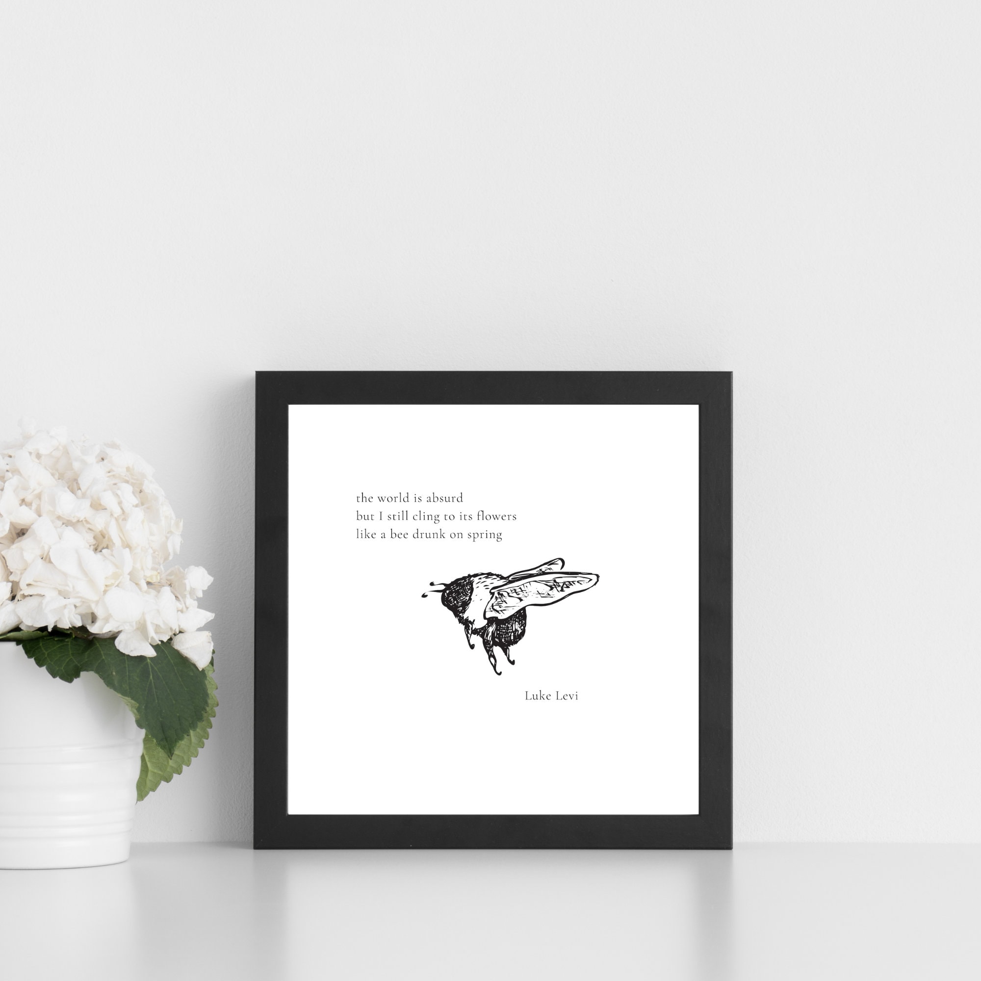 Bee Poem Print Download | Bee Decor - Etsy