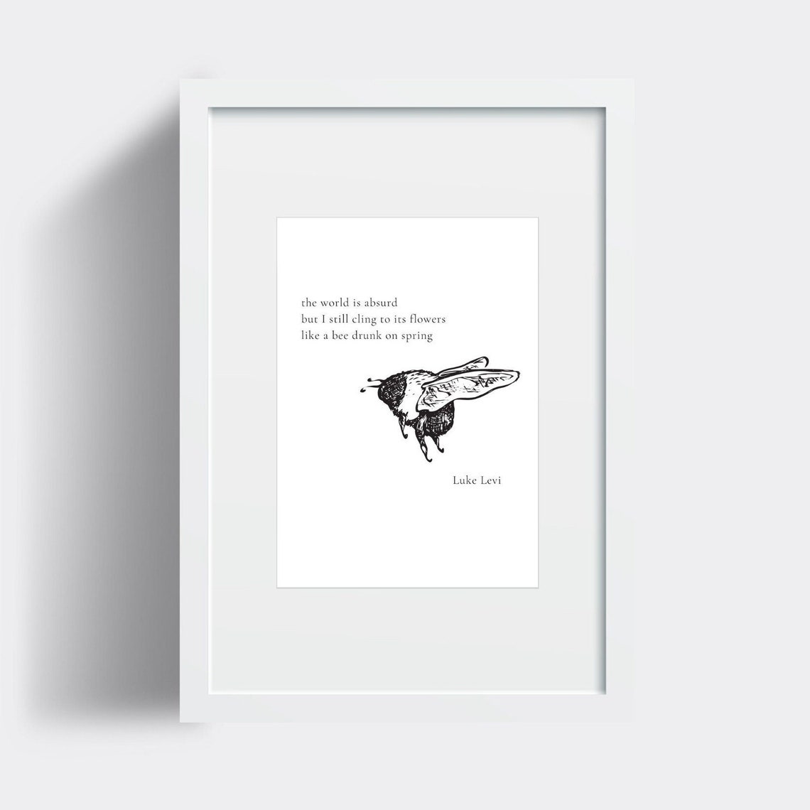 Bee Poem Print Download | Bee Decor - Etsy