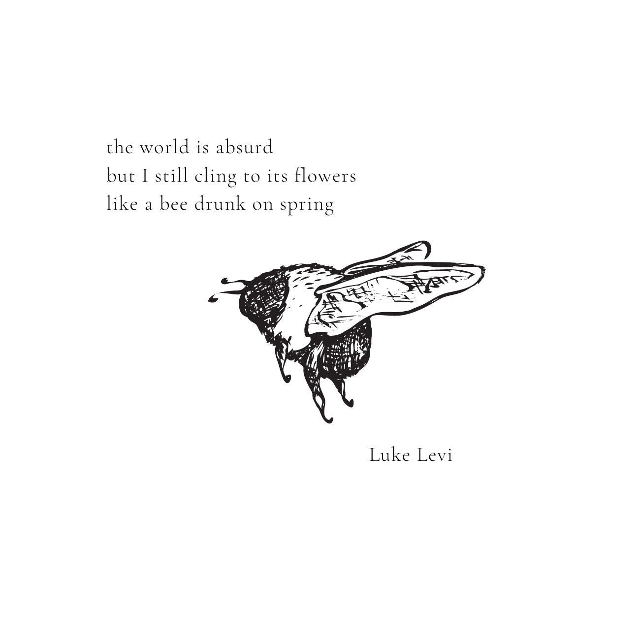 Bee Poem (poetry Print) | Bumble Bee Decor - Etsy