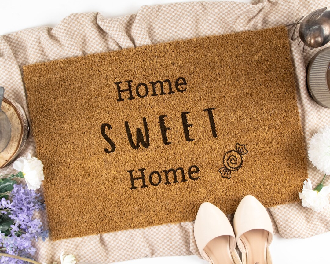 Golden Coir Doormat: Home Sweet Home Durable Entryway Rug for Apartment ...
