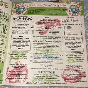 Vtg Restaurant Menu the Friendship House Mississippi Gulf Coast 1950’s ...