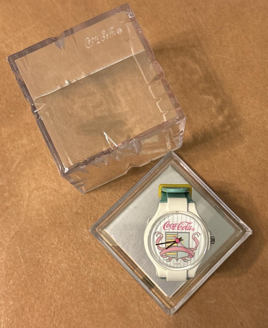 Swatch COCA-COLA Ladies Watch Crest Scene 1980's With Case, Papers Rare ...