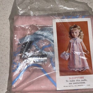 Mattel Vintage Sleep-time Doll Nightgown Cut & Sew 1964 Printed in ...