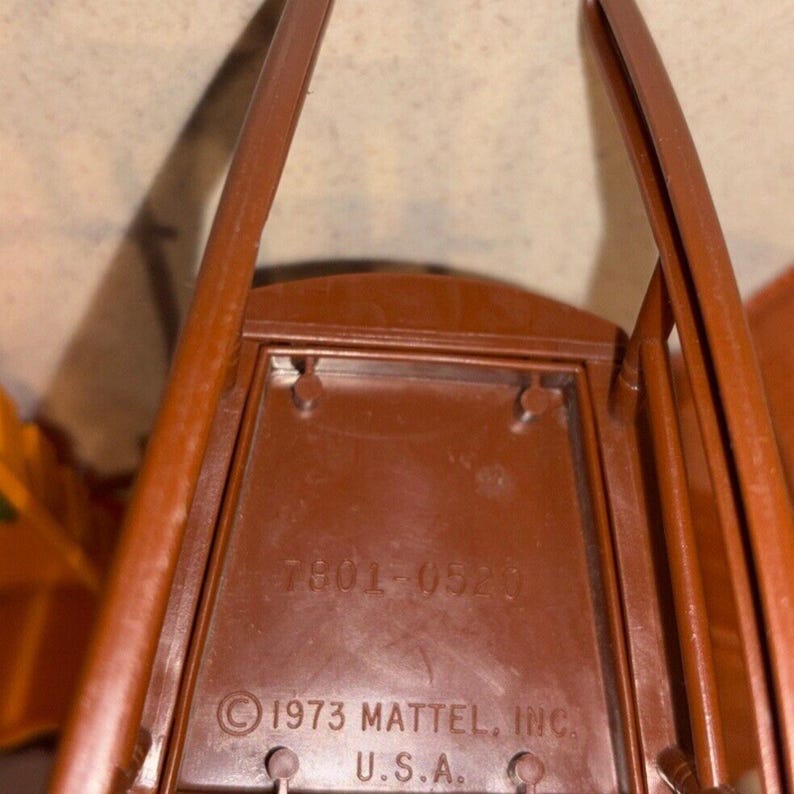 Vtg Mattel 1973 Sunshine Family Furniture Kitchen Table, Rocker Chair ...