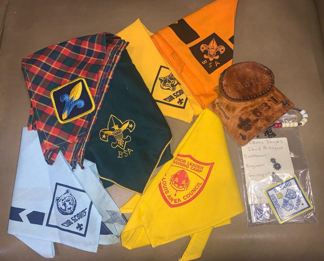 Boy Scout Lot Neckerchiefs Leather Goodies and More - Etsy
