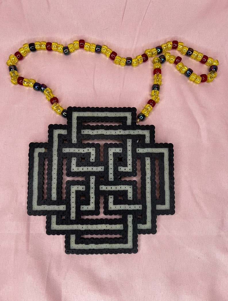 Trippy Sacred Geometry Perler With Detachable Kandi Necklace - Etsy