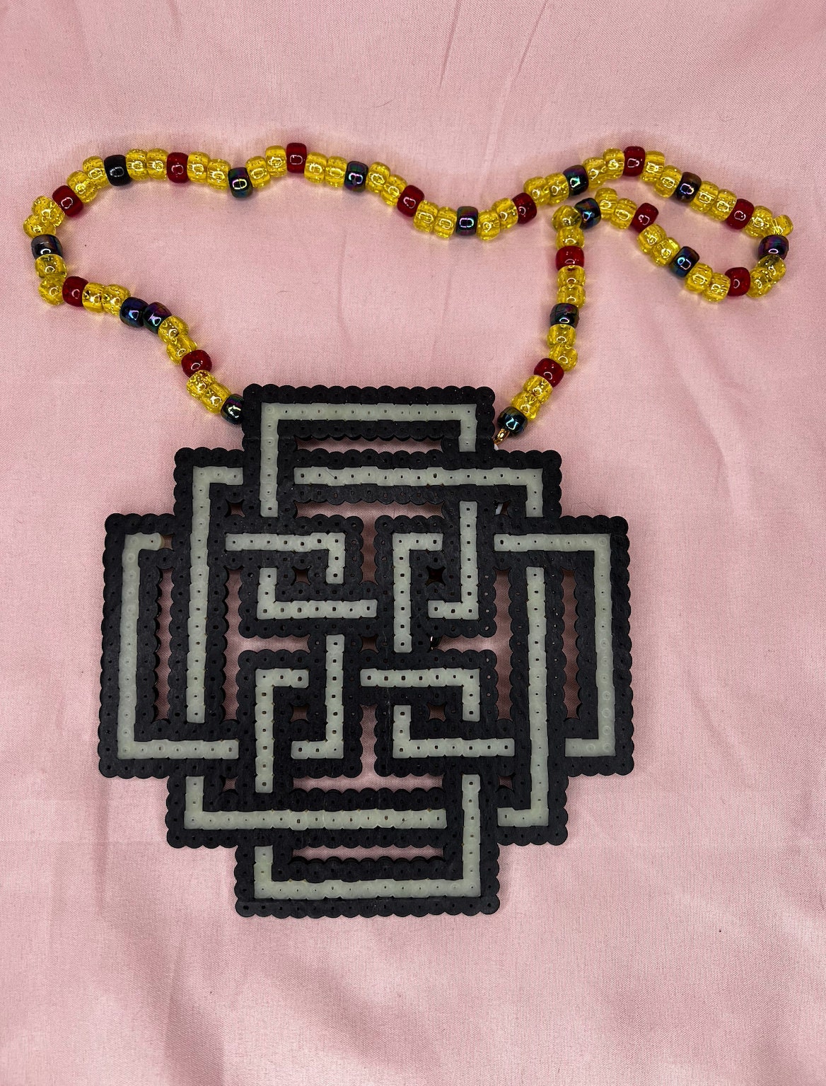Trippy Sacred Geometry Perler With Detachable Kandi Necklace - Etsy