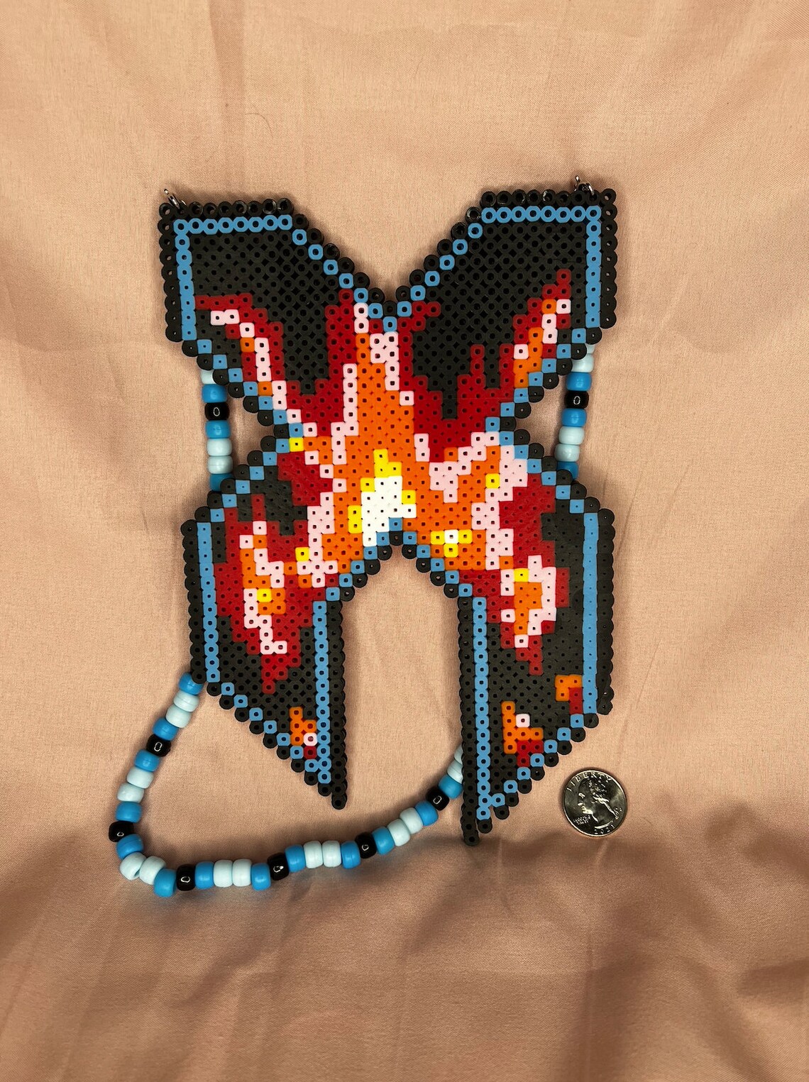 Excision Flame Fire Perler With Detachable Kandi Necklace - Etsy