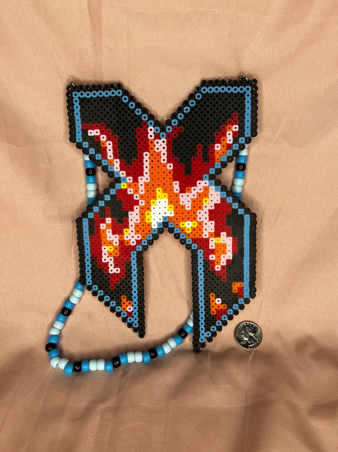 Excision Flame Fire Perler With Detachable Kandi Necklace - Etsy