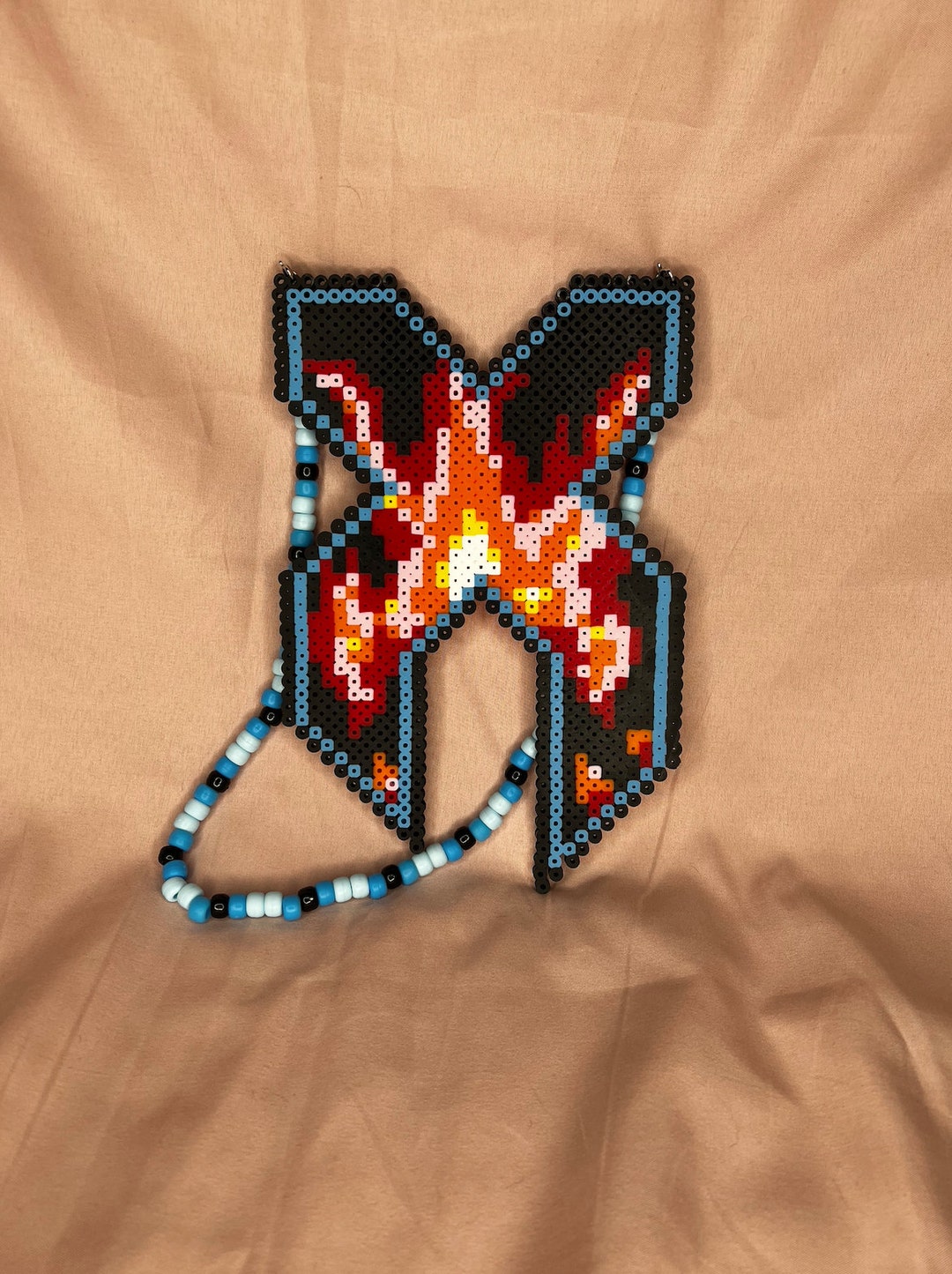 Excision Flame Fire Perler With Detachable Kandi Necklace - Etsy