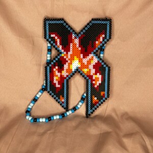 Excision Flame Fire Perler With Detachable Kandi Necklace - Etsy