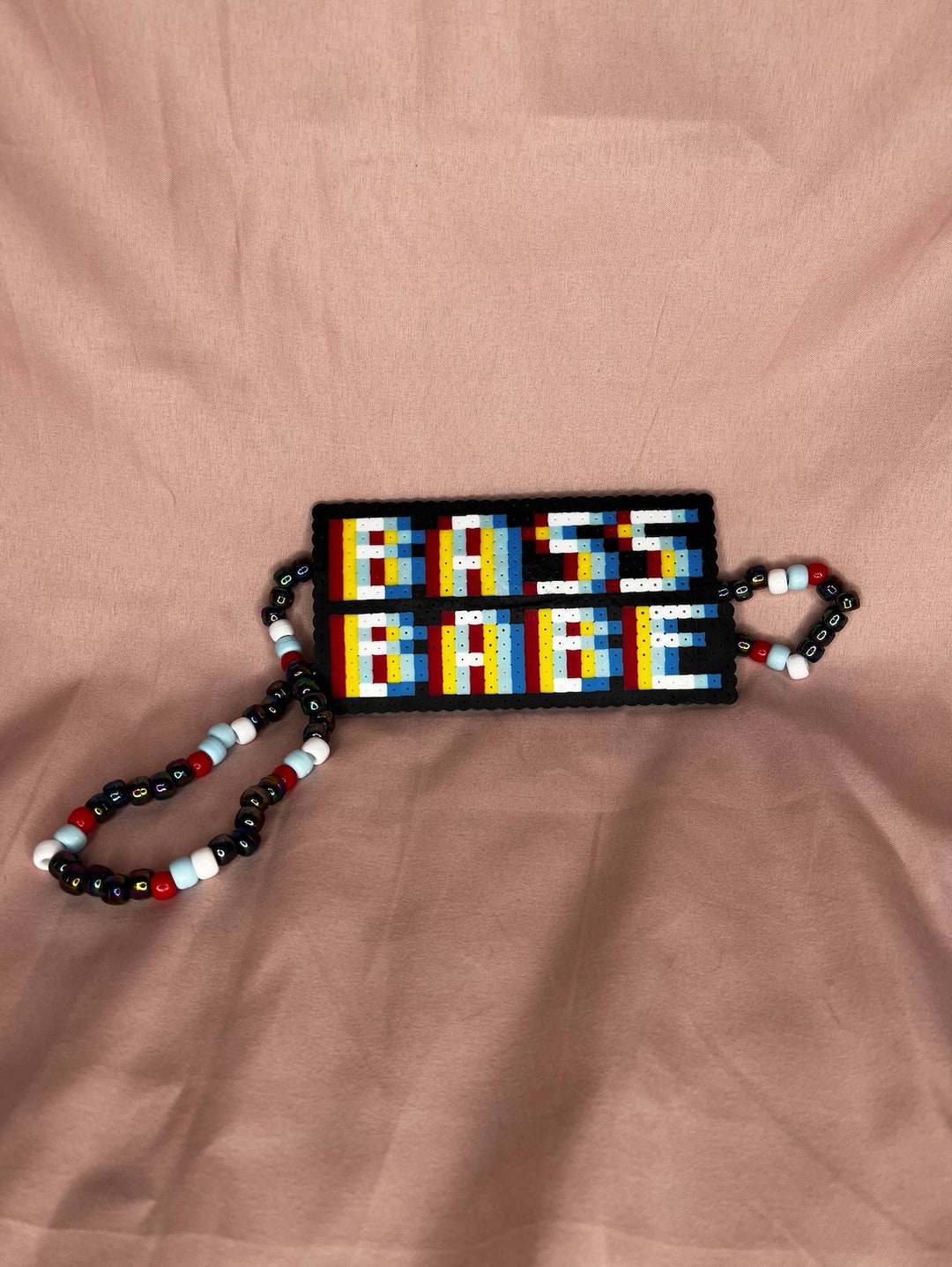 Trippy Bass Babe Glitch Perler With Detachable Kandi Necklace - Etsy
