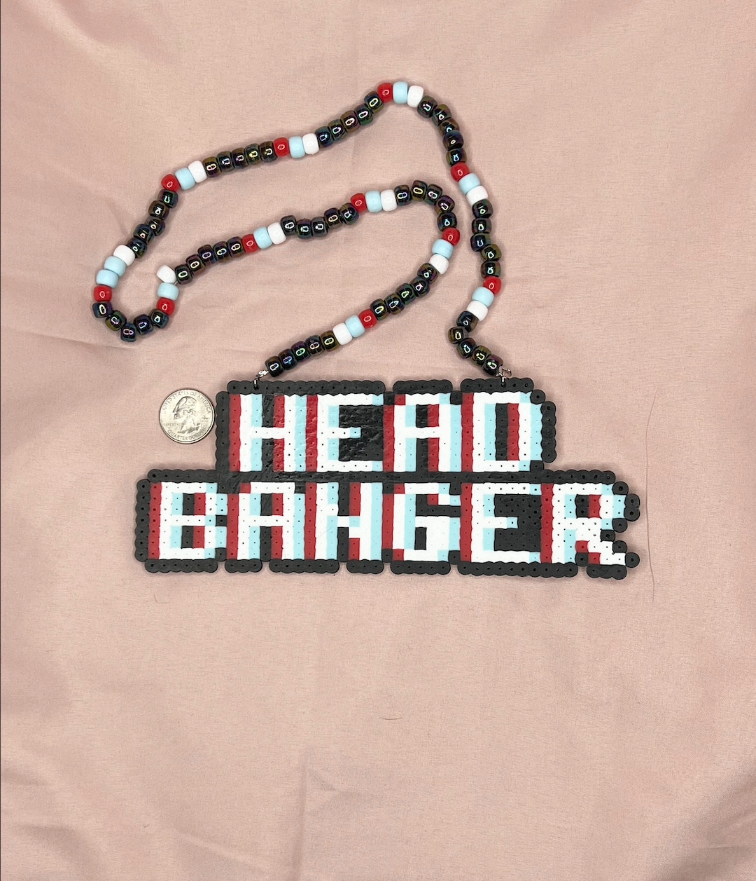 Trippy Head Banger Glitch Perler With Detachable Kandi Necklace - Etsy