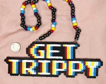Excision Flame Fire Perler With Detachable Kandi Necklace - Etsy