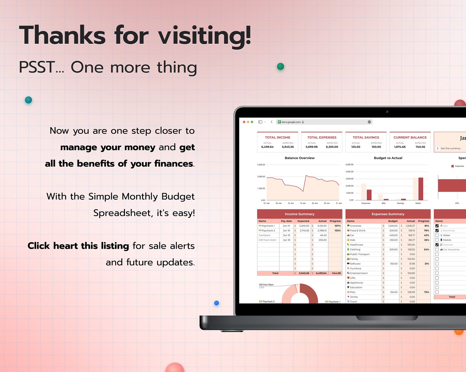 Financial Planner 2024: Monthly Budget Spreadsheet - Etsy