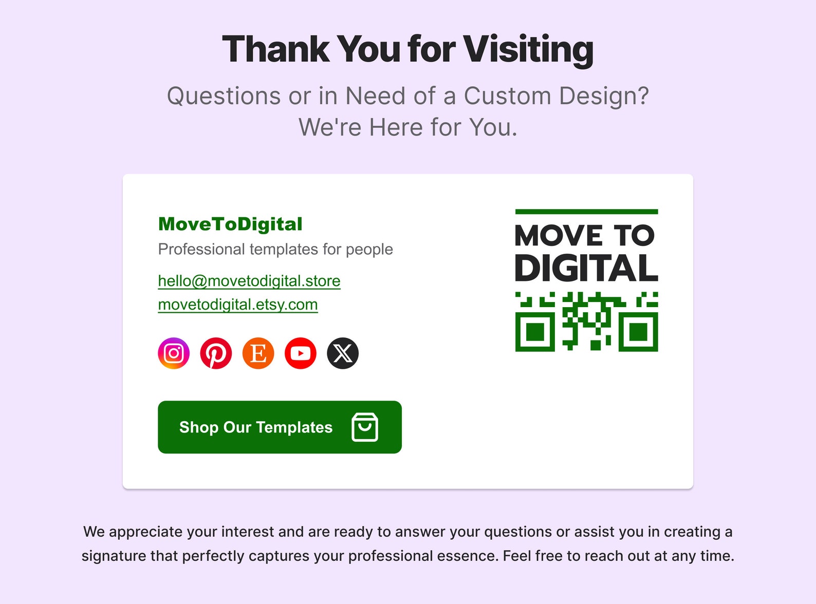 Customizable & Mobile-friendly Email Signature Clickable Design Apple ...