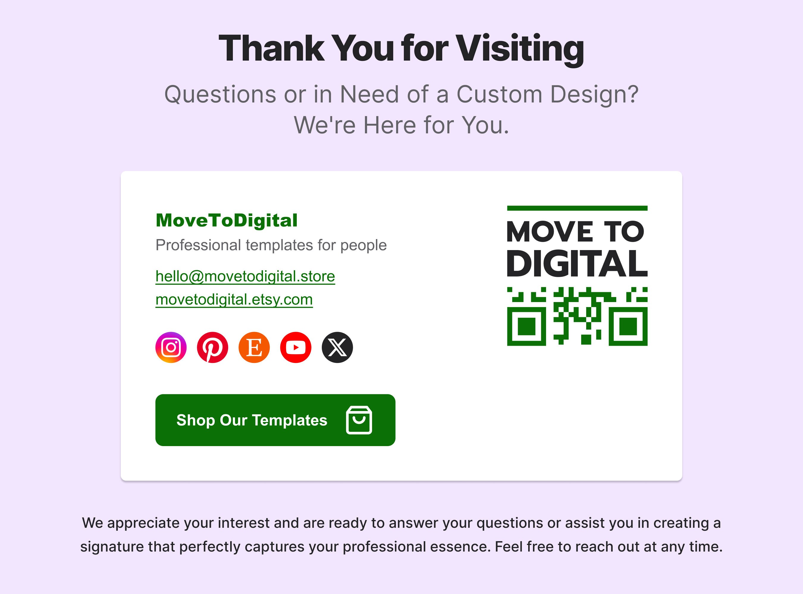 Customizable & Mobile-friendly Email Signature Clickable Design Apple ...