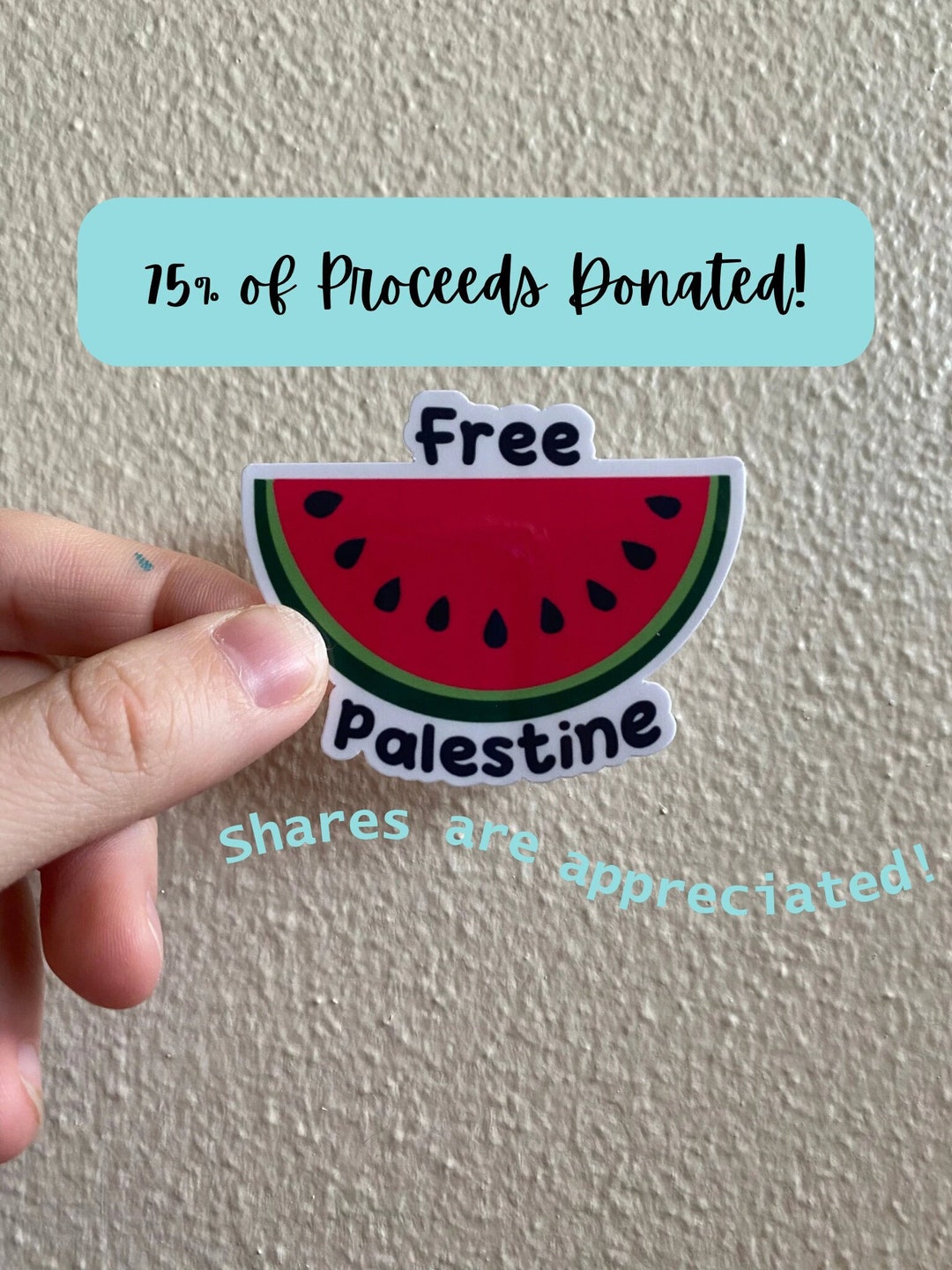 Free Palestine Sticker, Watermelon, Save Palestine, Support Palestine ...