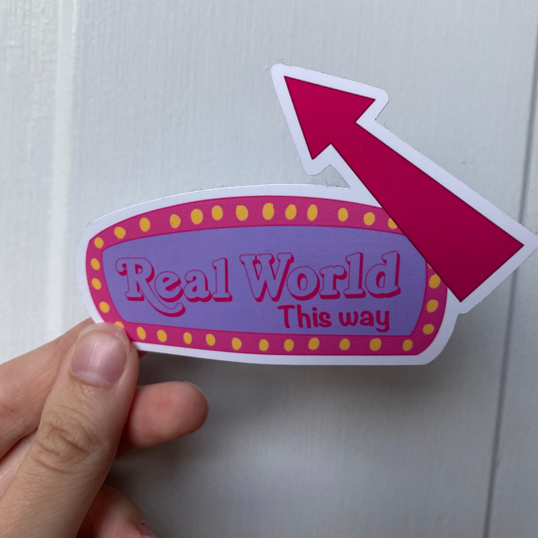 Real World This Way Sticker - Etsy