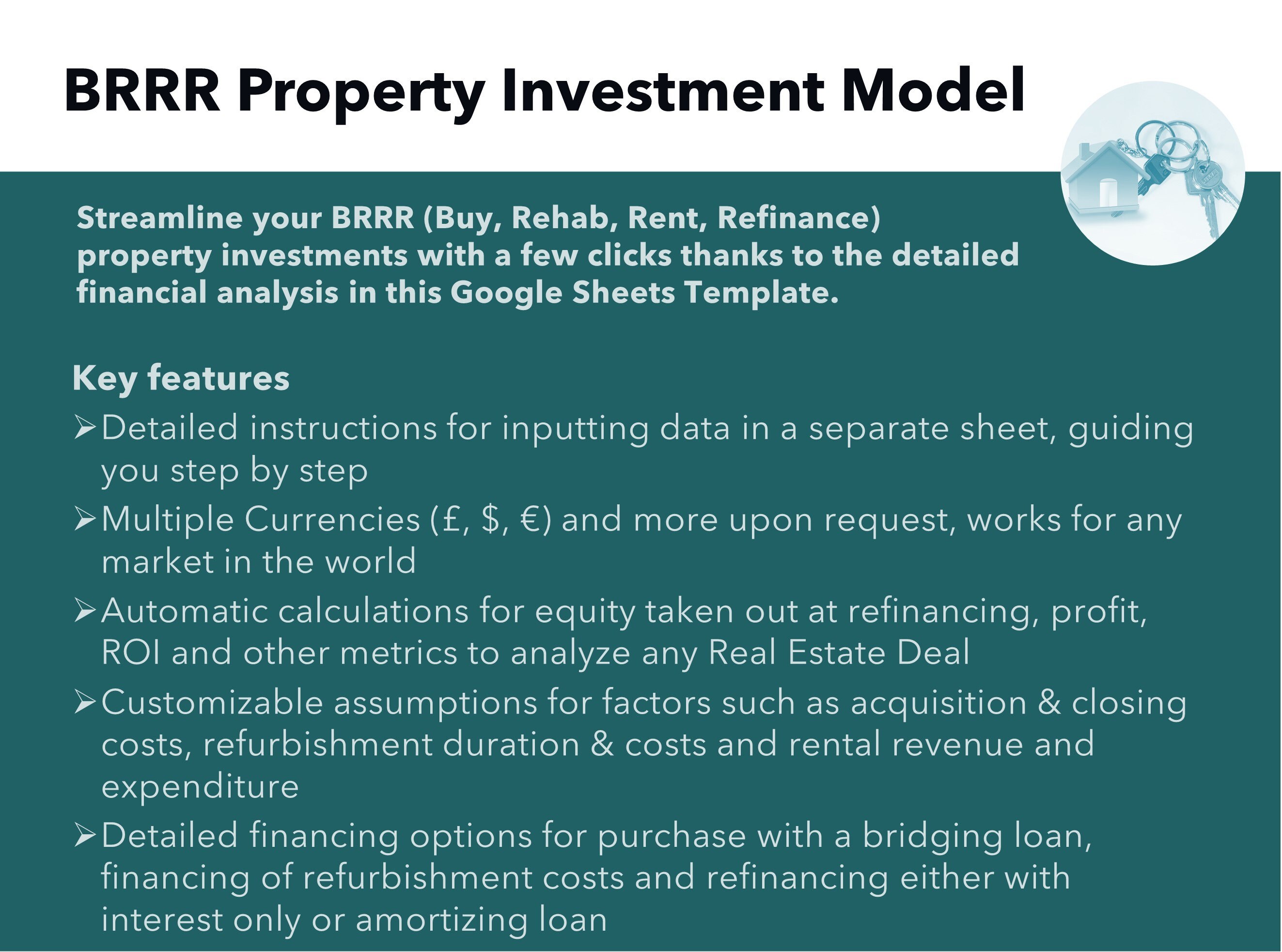 BRRR Property Investment Model, Instant Access Google Sheets Template ...