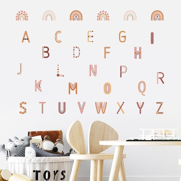 Alphabet Wall Decal - Etsy