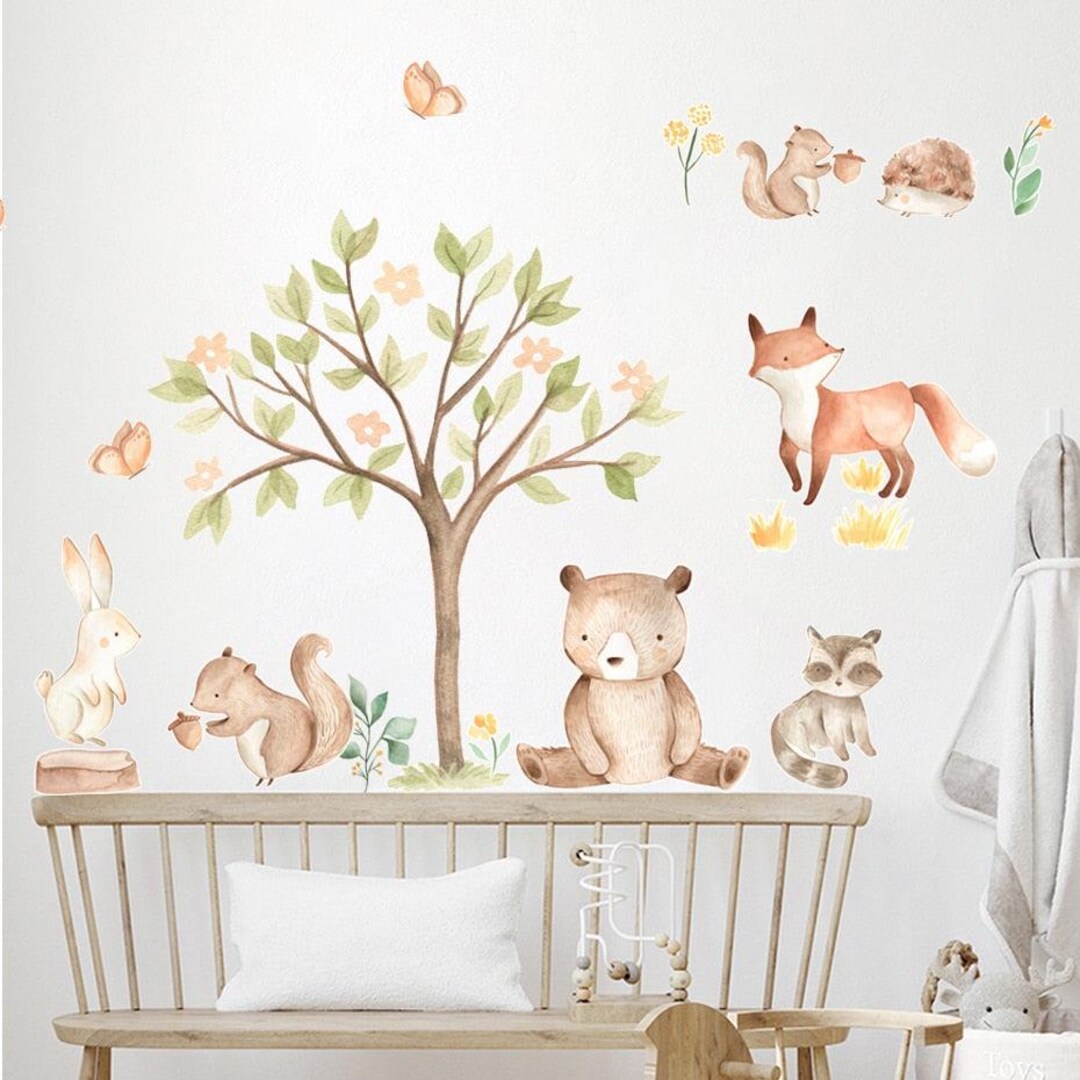 Forest Tree Wall Decal - Etsy