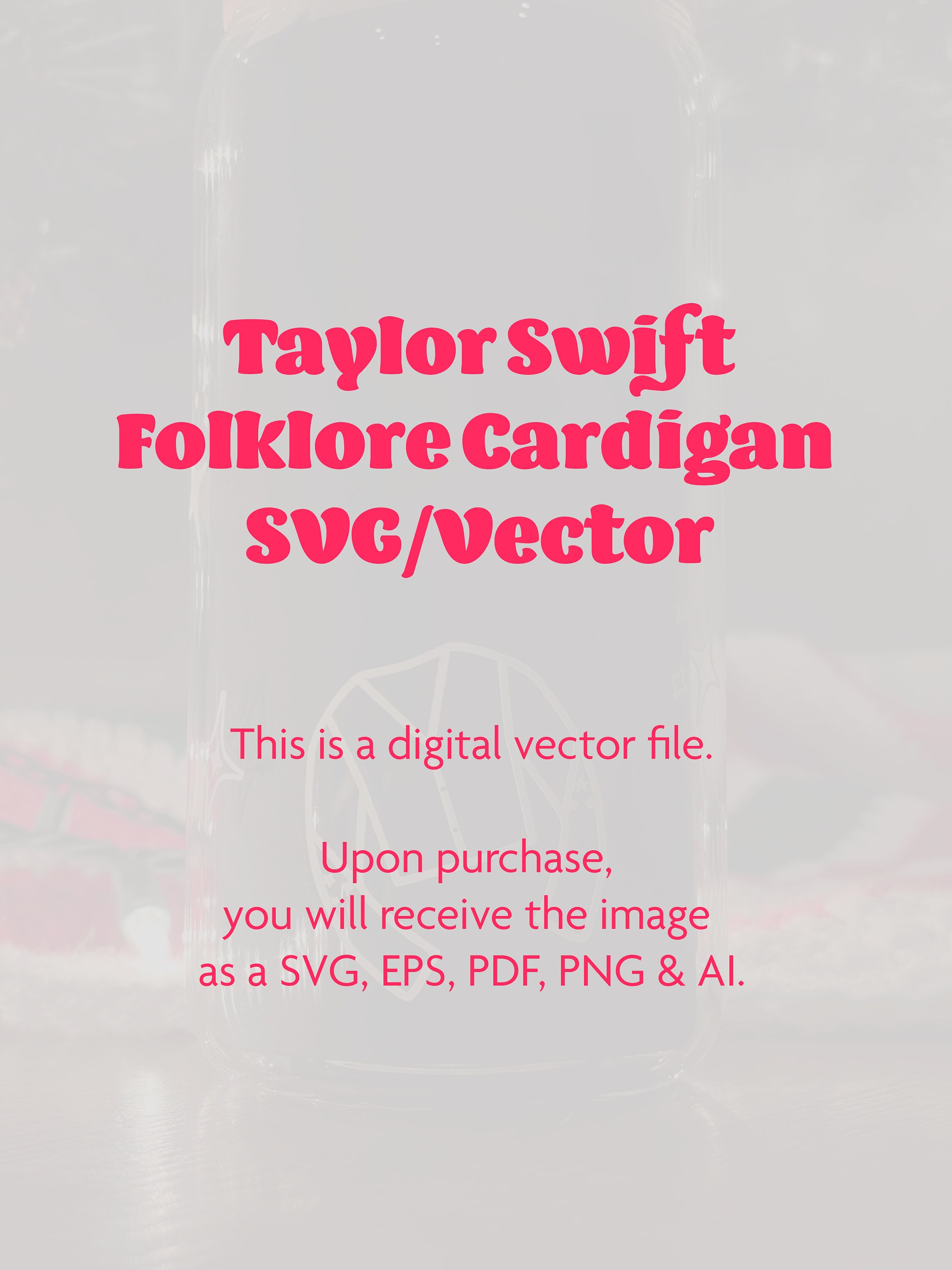 Taylor Swift Folklore Cardigan SVG - Etsy