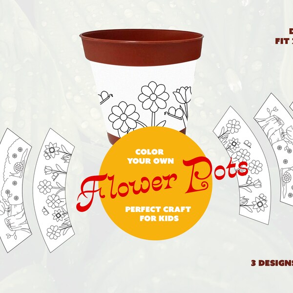 Flower Pot Card - Etsy