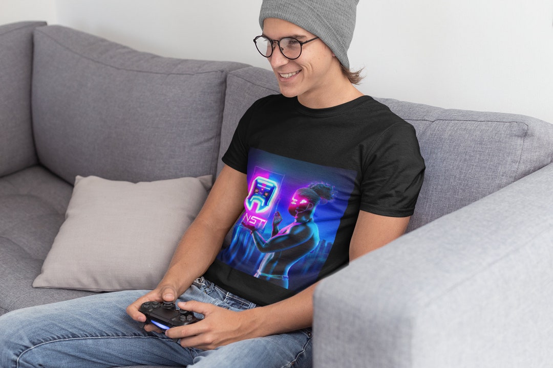 Robot Cyborgt-shirt Jersey Tee Cyborg Neon Art Cyborg - Etsy