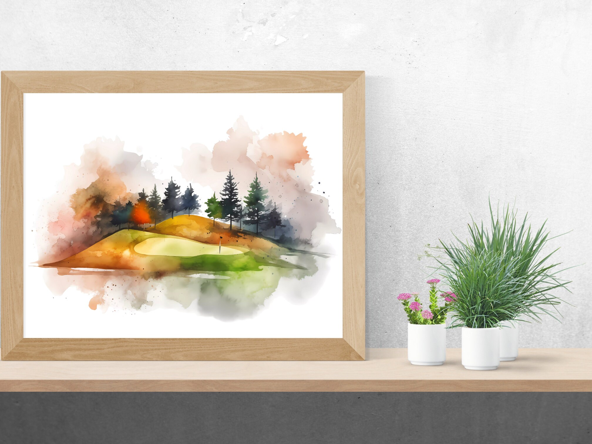 Watercolor Golf PNG Art Print Golf Themed Decor Golf Decor Boys Room ...