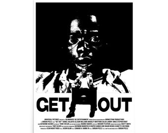 Retro Get Out Poster - Etsy