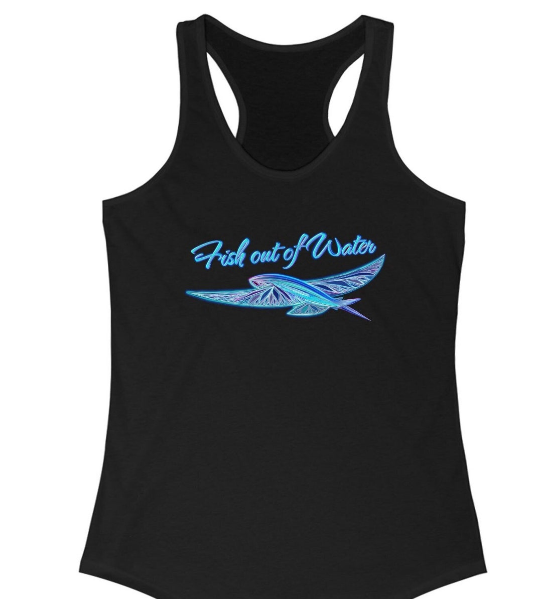 Fish Out of Water Flying Fish Women's Ideal Racerback Tank - Etsy
