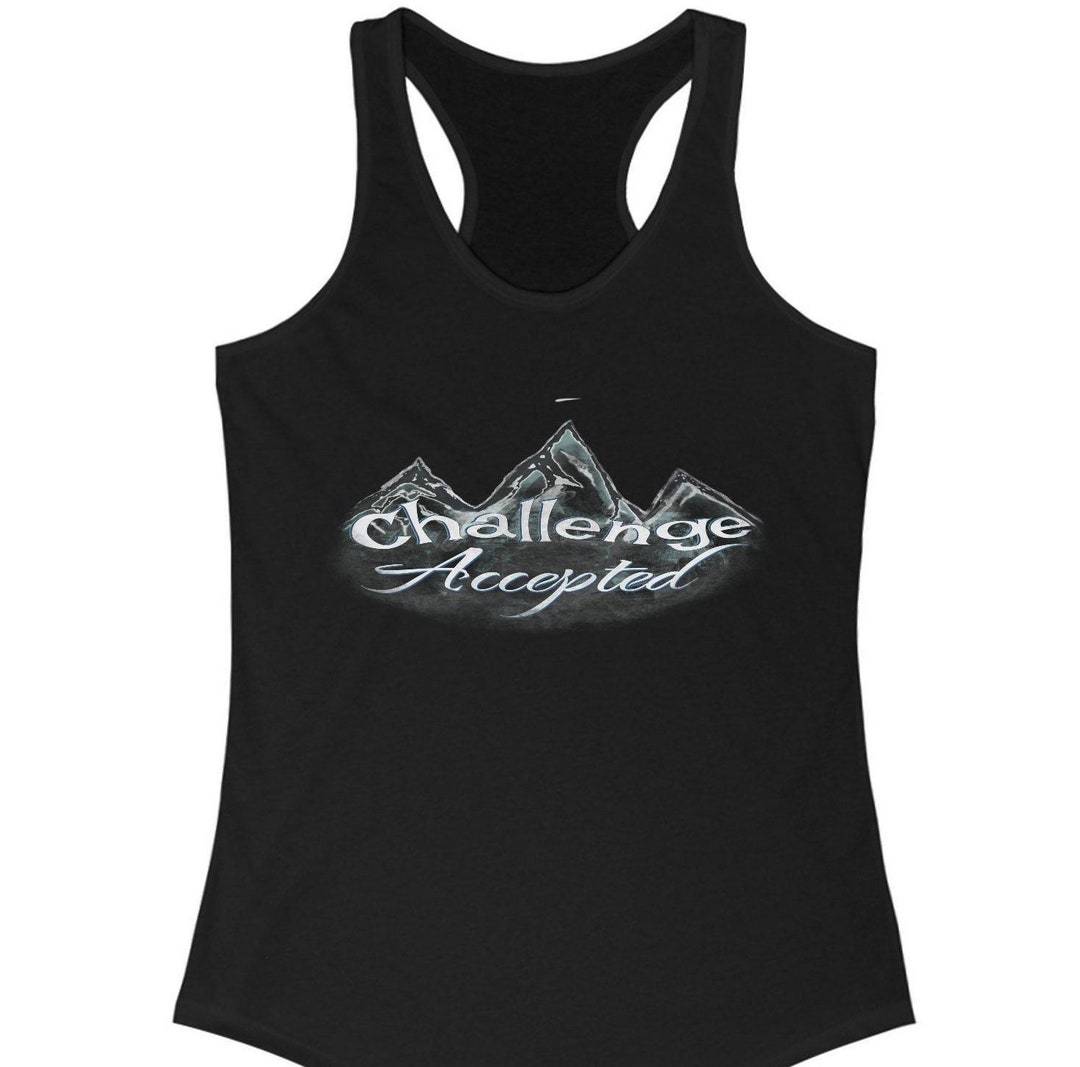 Challenge Accepted Growth Mindset Women's Ideal Racerback Tank Power ...