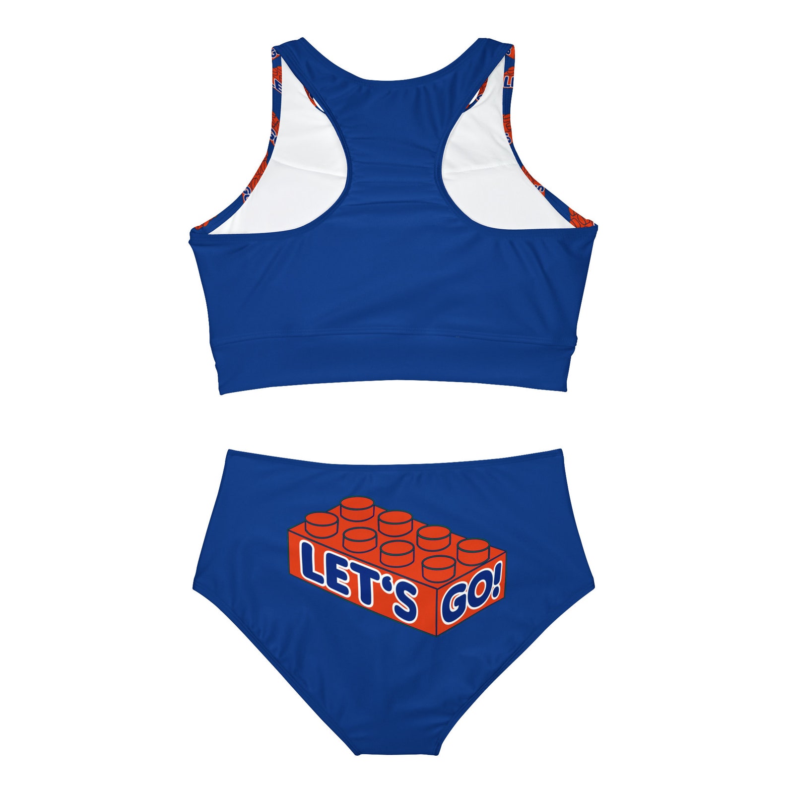 Lets Go Gators Sporty Bikini Set UF Fan Lego Brick Engineer - Etsy