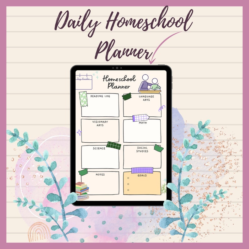 Daily Homeschool Planner - Etsy