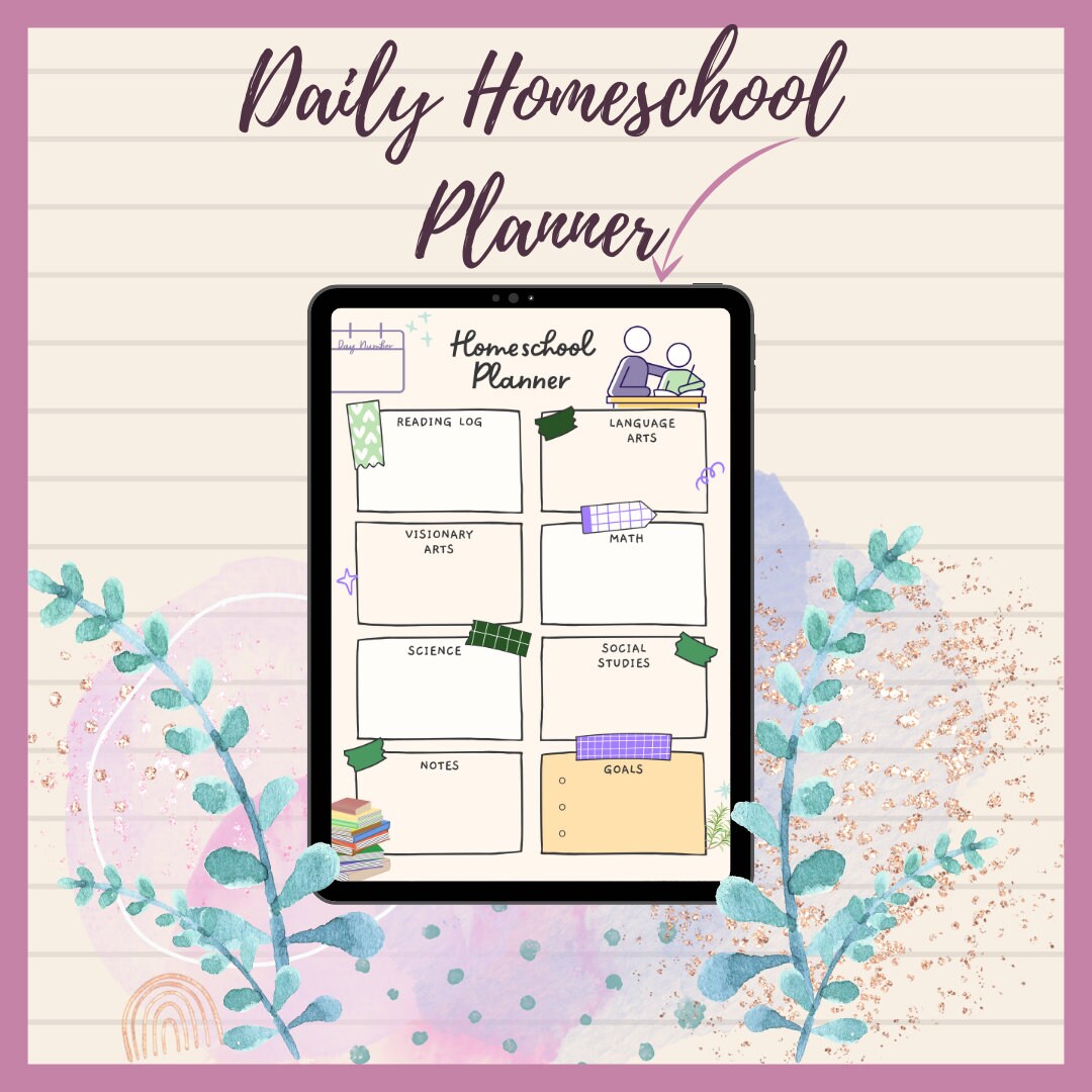 Daily Homeschool Planner - Etsy