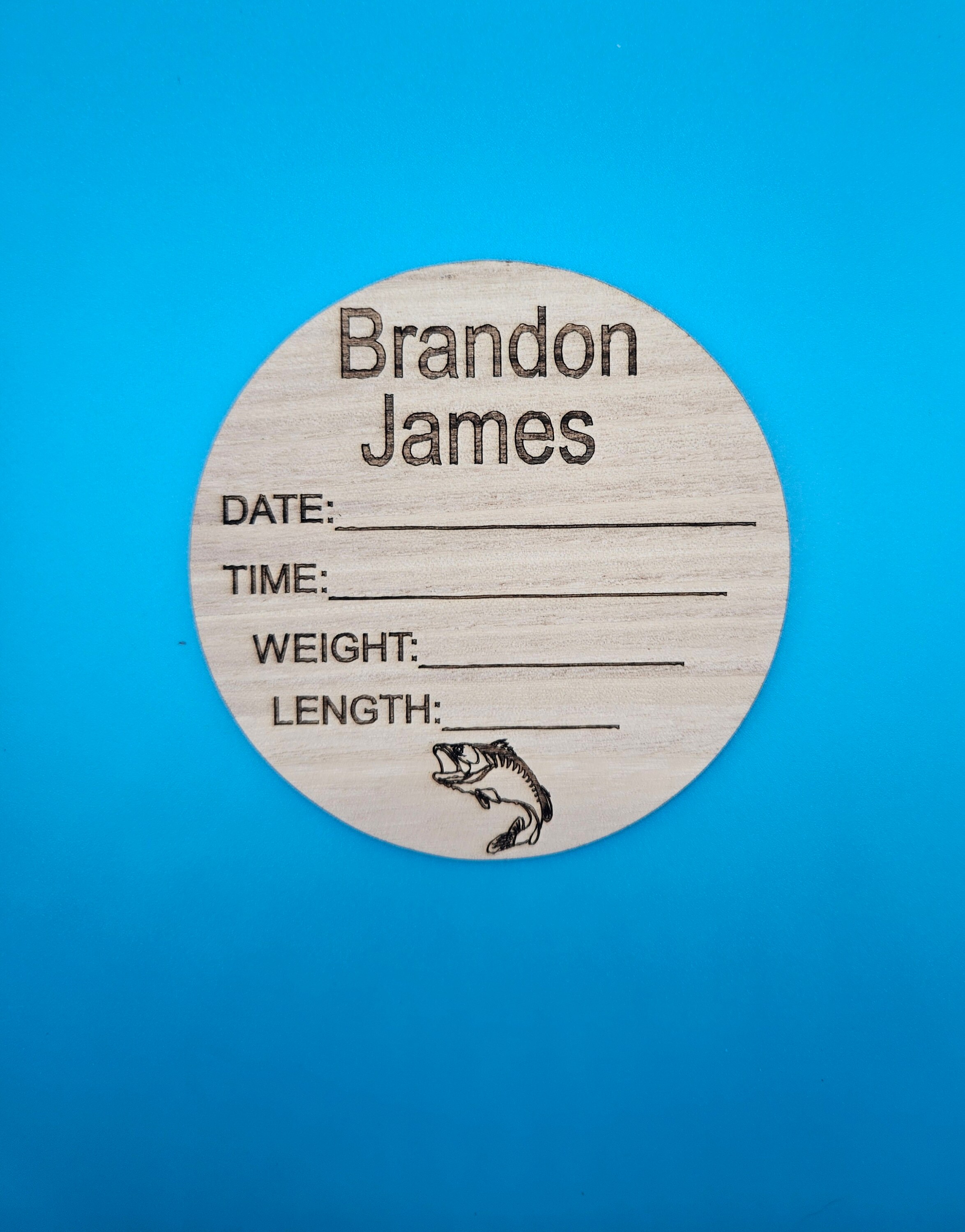 Fishing Bass Milestone Markers, Photo Prop for Baby, Monthly Milestone ...