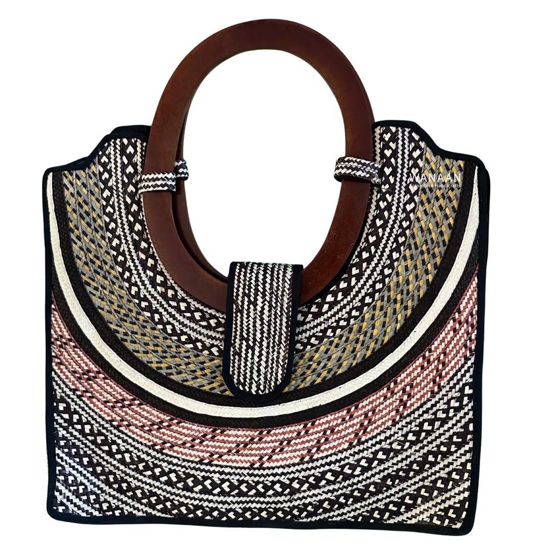 Handmade Colombian Arrow Cane Tote Bag / Bolso Caña Flecha / Hand Woven ...