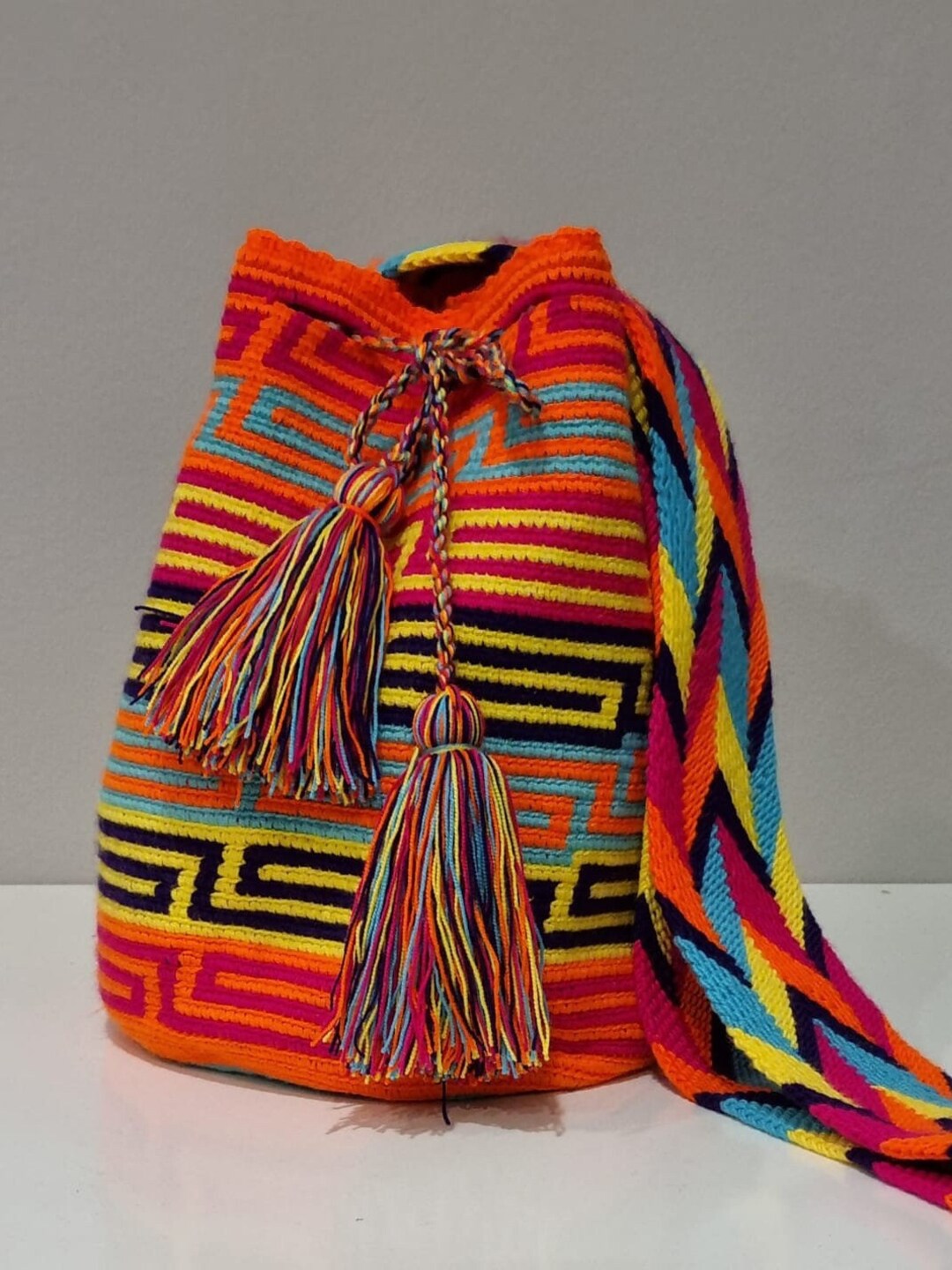 Large Wayuu Mochila Bag / Colorful Bag / Tote Handmade / Crochet ...