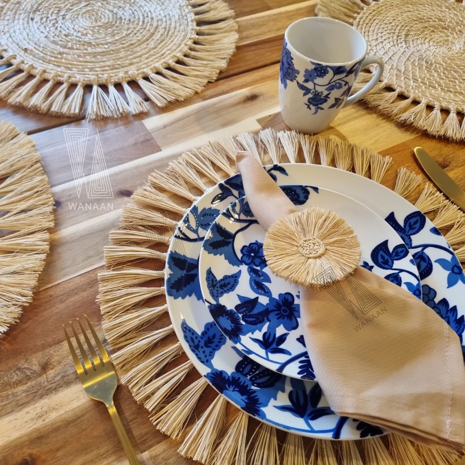 Shine Placemat Style Handmade Iraca Palm Placemat Table Decoration Boho ...