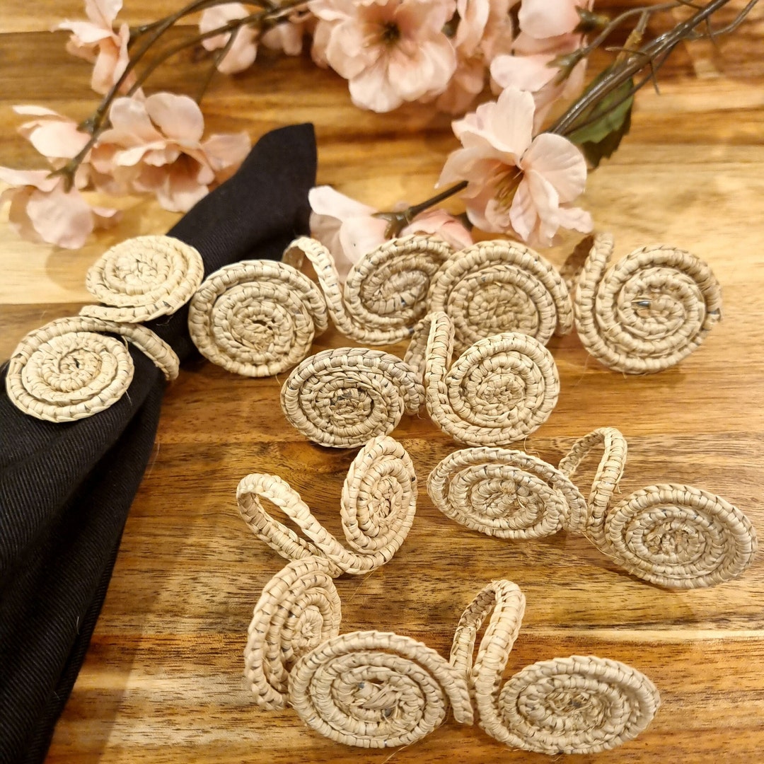 Sea Napkin Ring Iraca Straw Napkin Ring Handmade Napkin Ring - Etsy