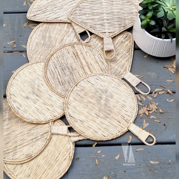 Palm Leaf Hand Fans - Etsy