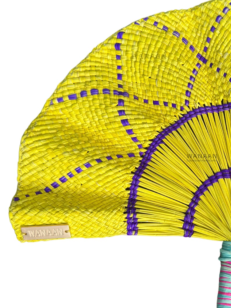 Hand Woven Fan in Iraca Palm - Perfect for Parties, Weddings, or ...